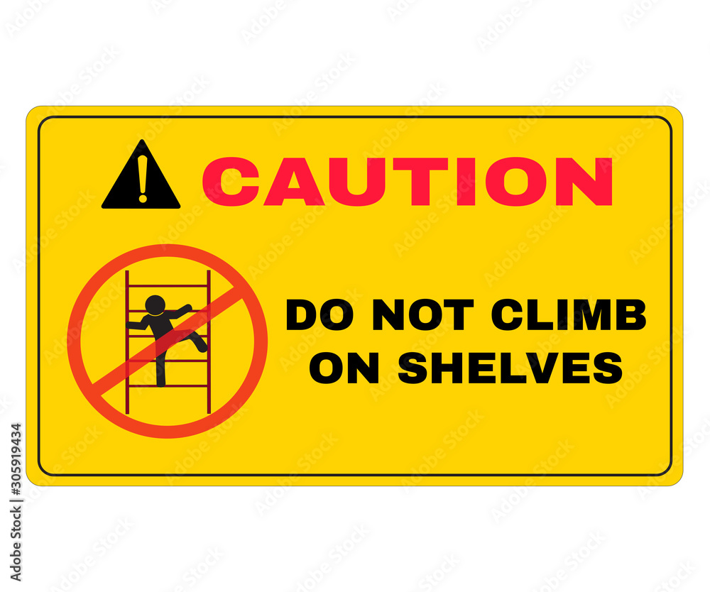 Accident Prevention signs, Caution board with message caution DO NOT ...