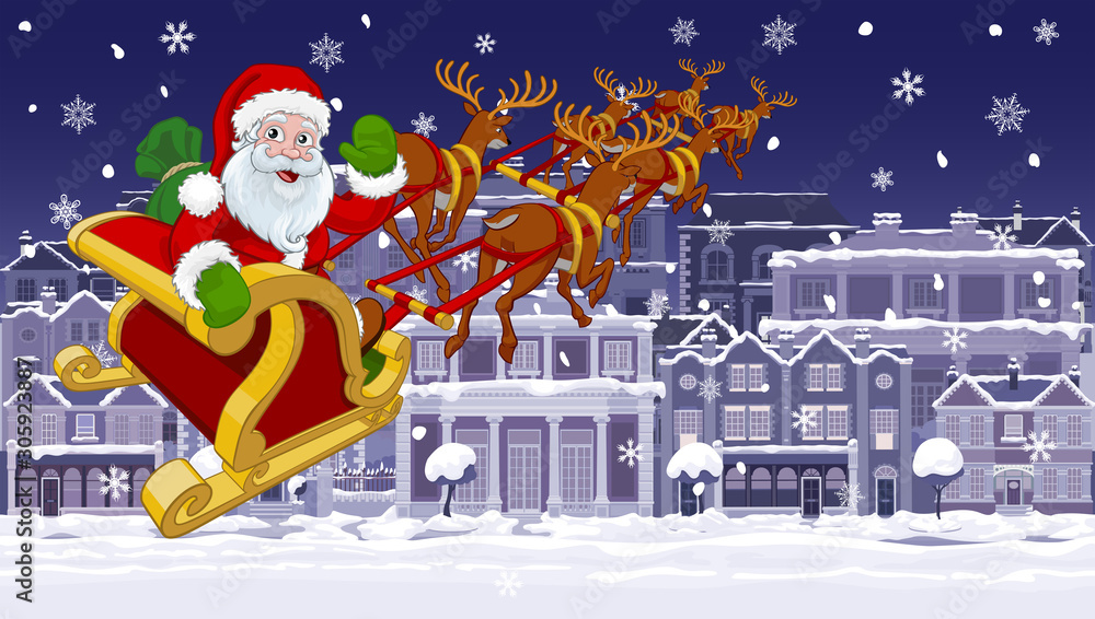 Victorian Santa And His Sleigh