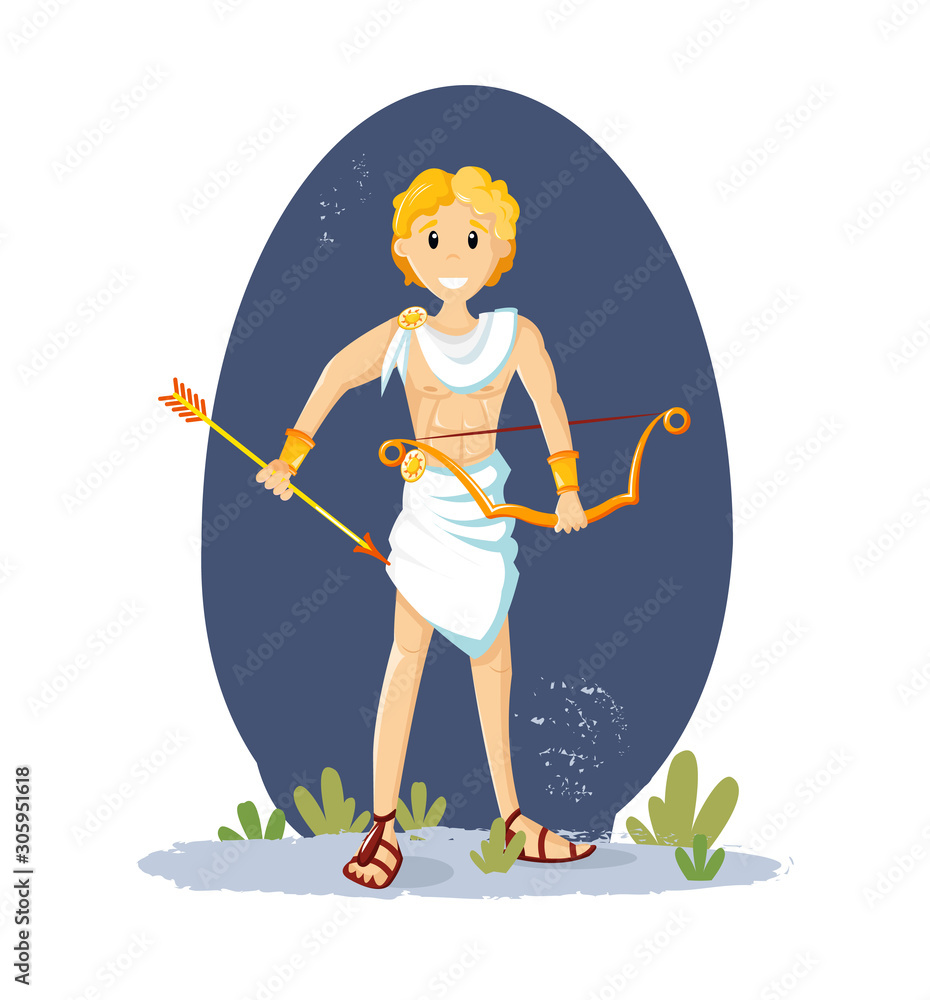 Ancient greek mythological god Apollo. Apollo, the god of sunlight ...