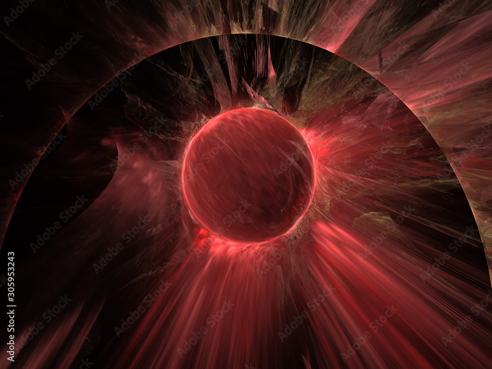 3d Illustration - brilliant glowing spherical ball of light, plasma ...