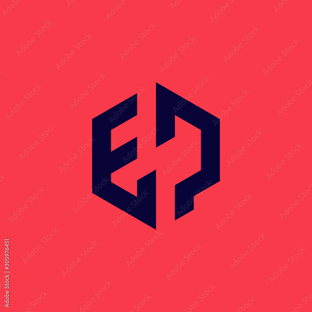 abstract ep logo , modern letter ep logo initials Stock Vector | Adobe ...