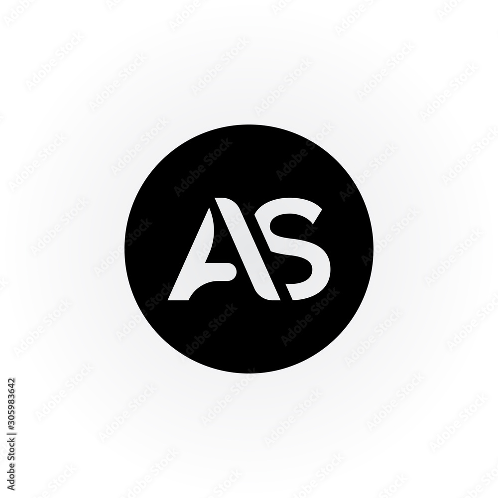 Vecteur Stock Initial letter AS simple logo Vector template. Simple AS ...