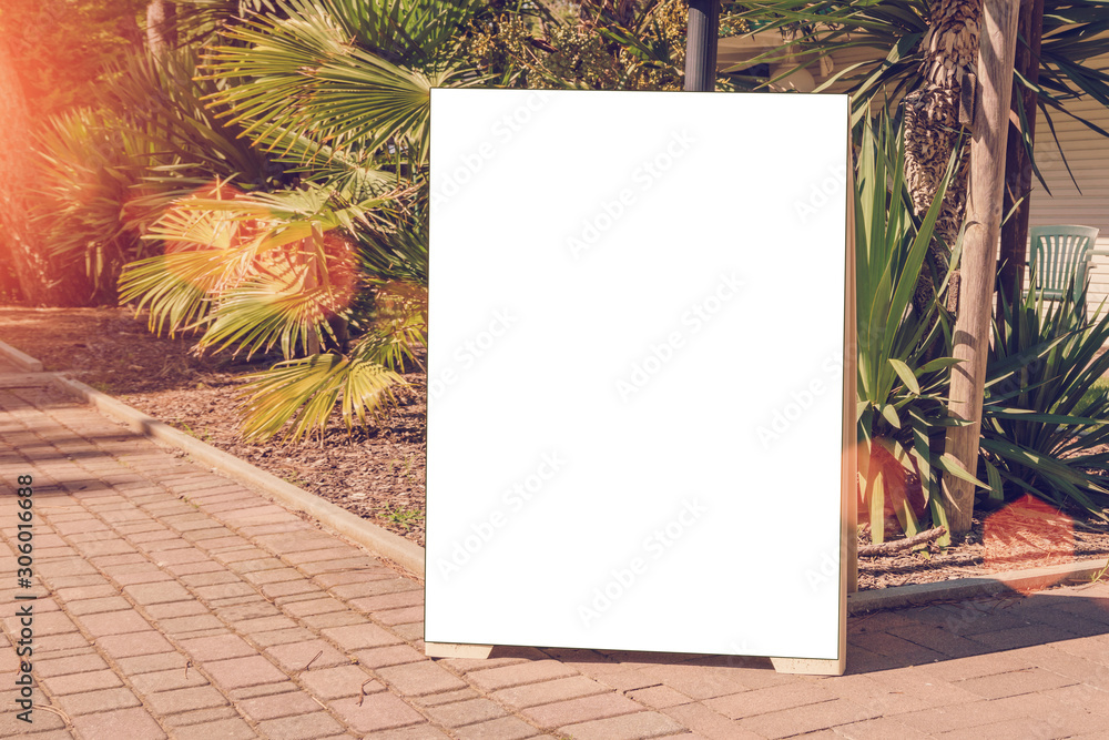 advertising placard template wooden frame display for restaurant menu ...
