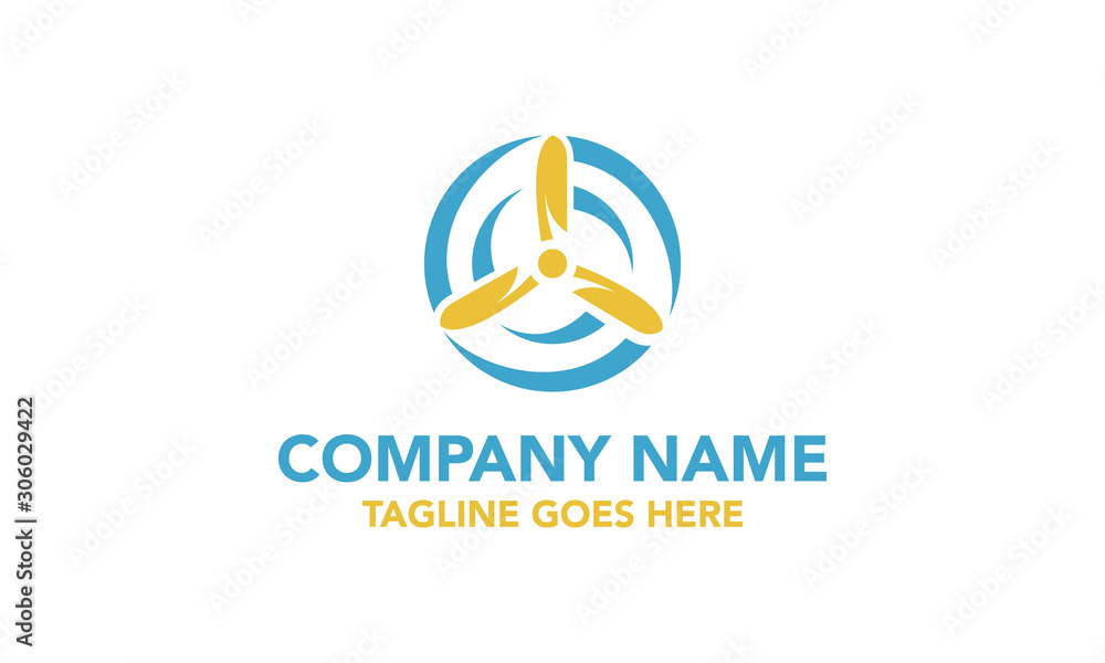 Propeller Vectors Royalty Logo Design Inspiration Stock Vector | Adobe ...