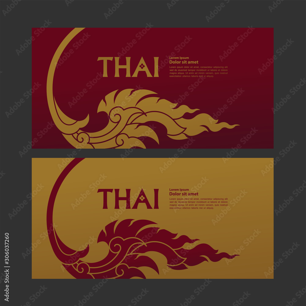 Thai art element for Thai graphic design vector illustration. Stock ...