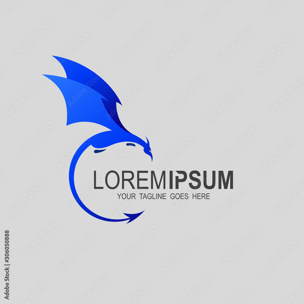 Dragon logo with letter c design illustration, Eragon logo Stock Vector ...