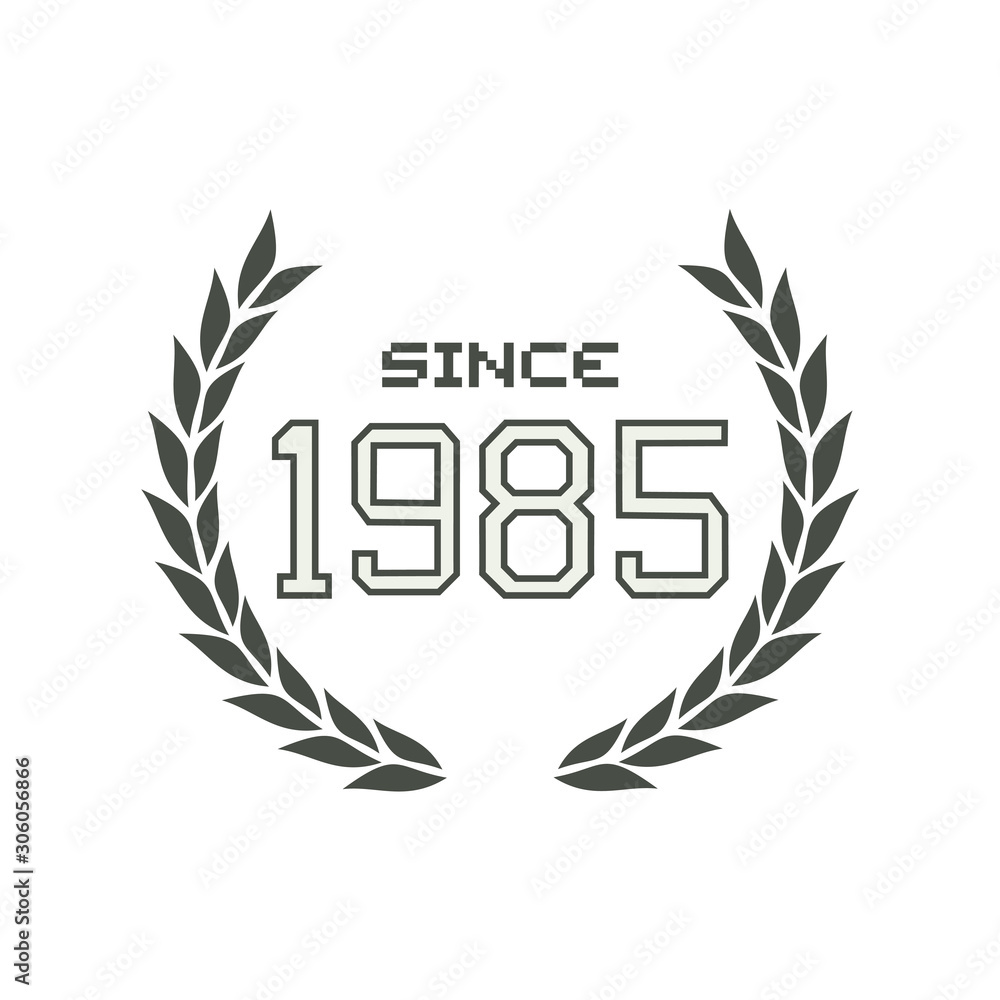 Vetor de since 1985 classic symbol do Stock | Adobe Stock