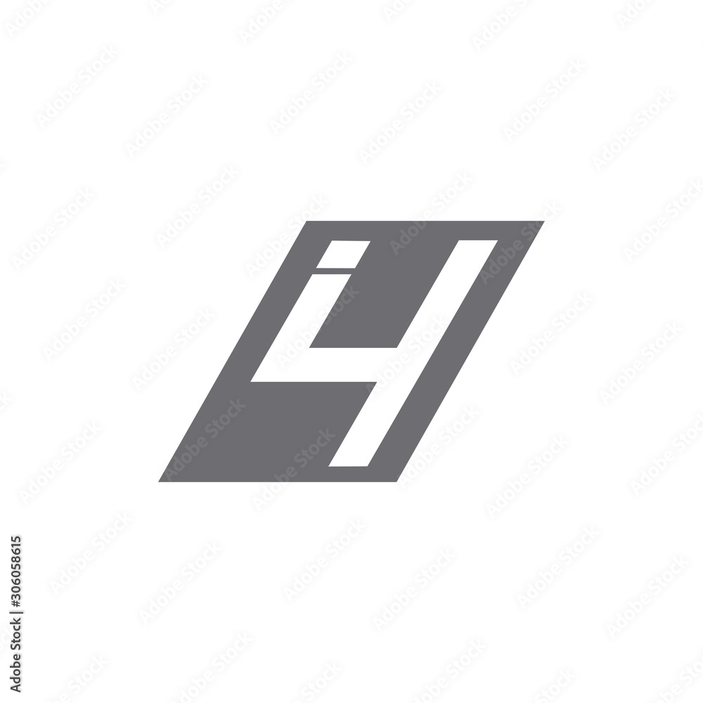 letter i4 simple geometric logo vector Stock Vector | Adobe Stock