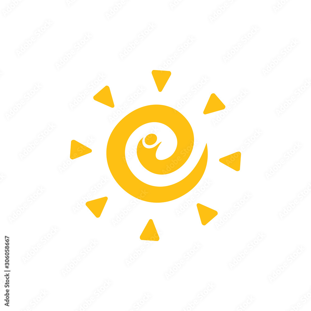 letter e sun doodle logo vector Stock Vector | Adobe Stock