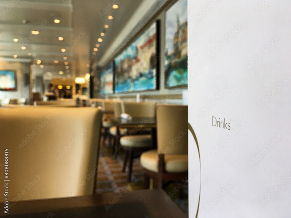 View into elegant classic buffet self service restaurant Kings Court ...