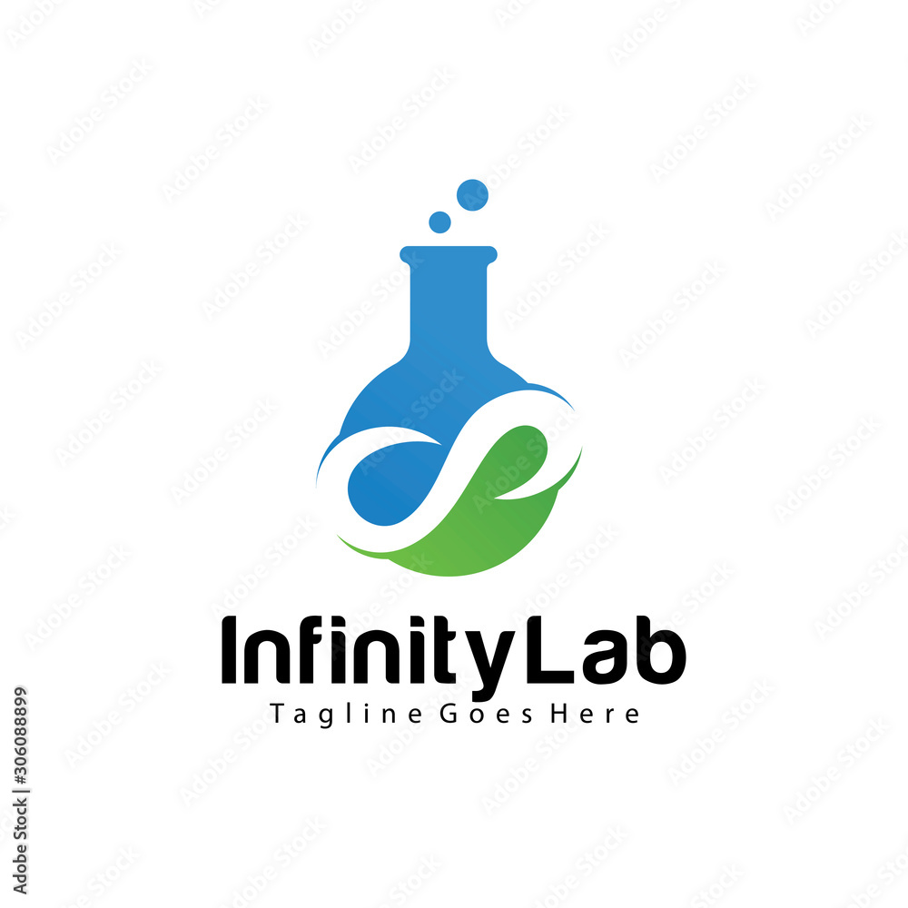 Infinity Lab logo design template Stock Vector | Adobe Stock