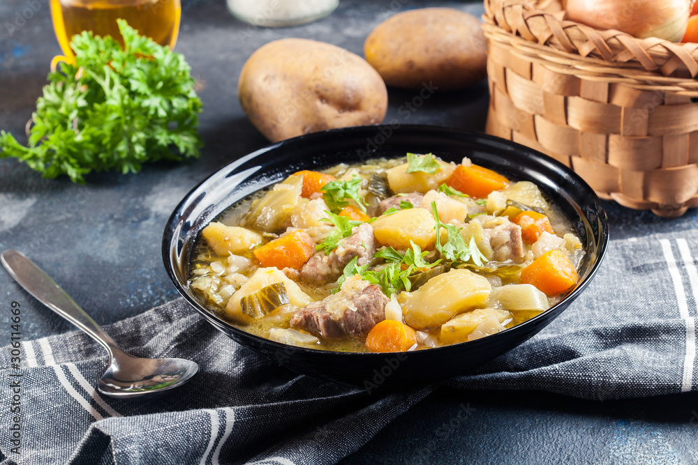 Pichelsteiner, German stew that contains meat Stock Photo | Adobe Stock