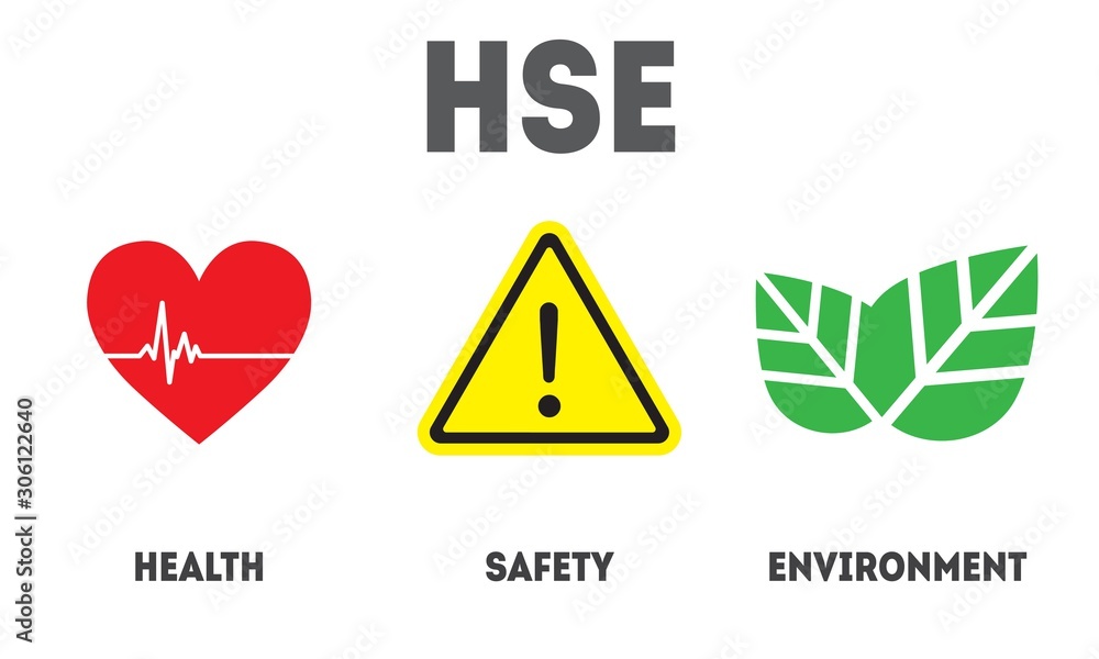 HSE - Health Safety Environment acronym concept banner design template ...