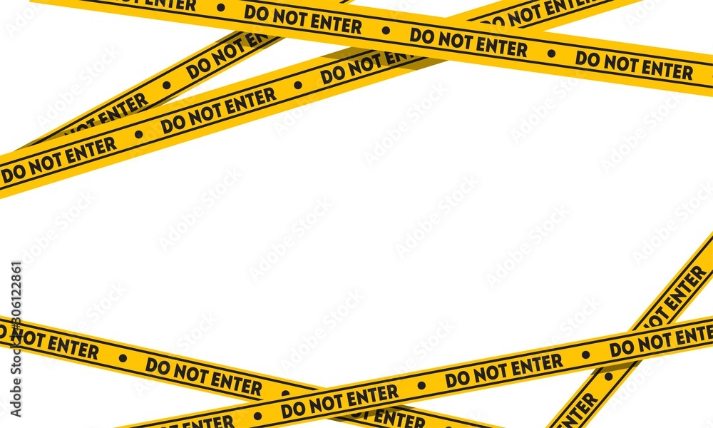 Warning tape background. Do not enter yellow ribbons Stock Vector ...