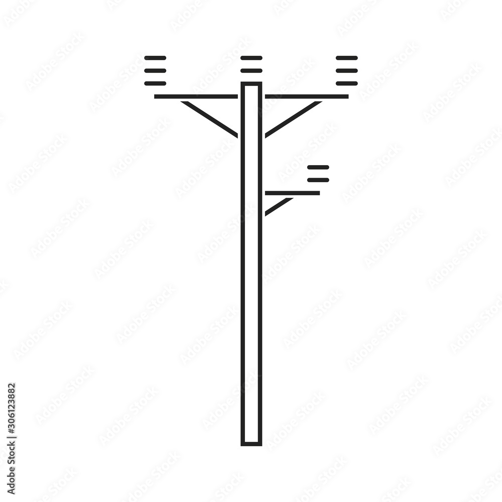 Electric pillar. Electricity icon suitable for info graphics, websites ...