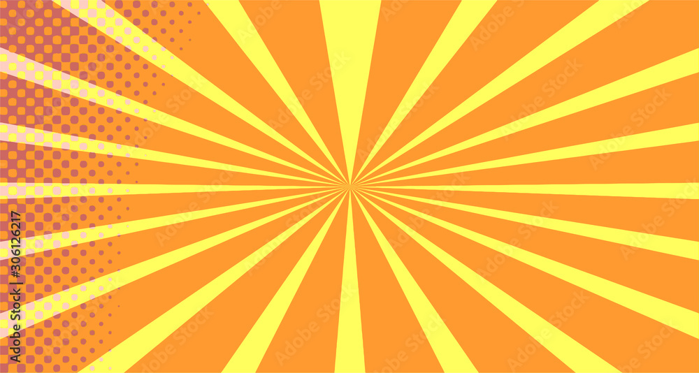 Vintage colorful comic book background. Orange blank bubbles of ...