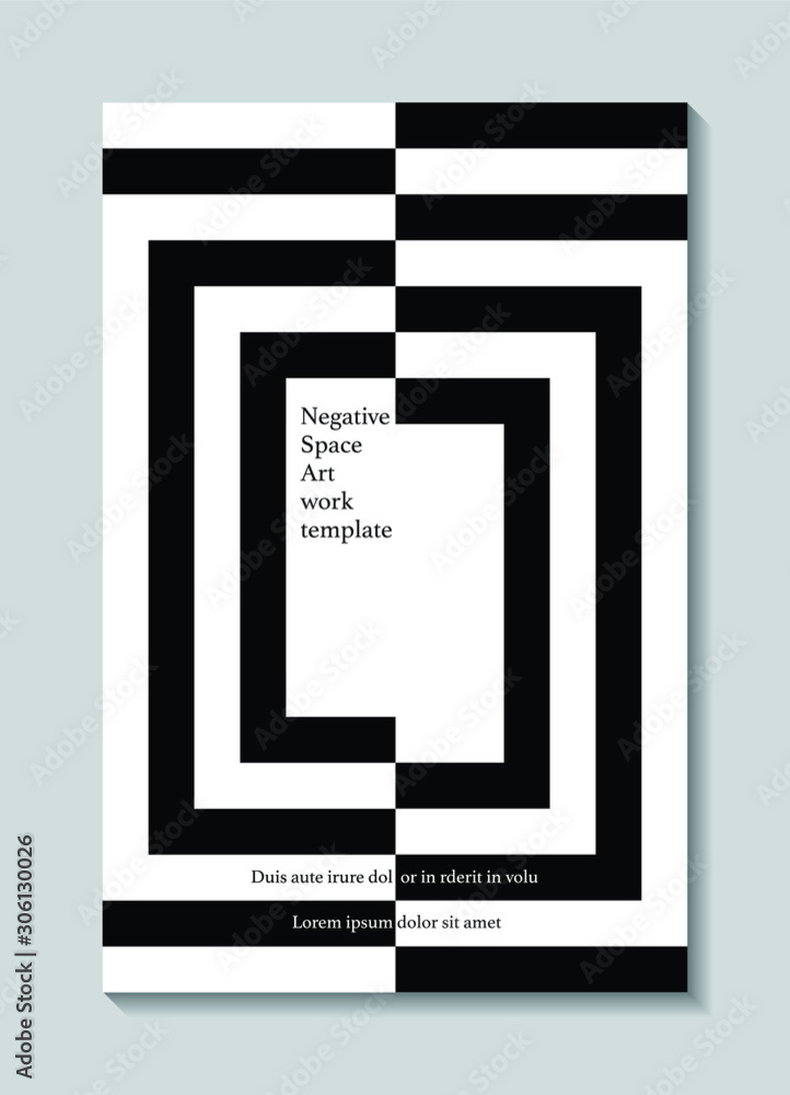 Vector illustration of negative space art. Can be used as a poster ...