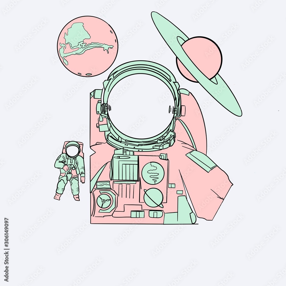 Pop Art Space Planets Stars