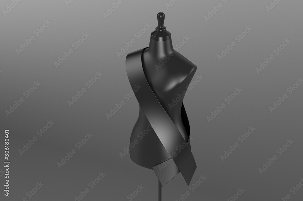 Blank sash template for event. 3d render illustration. Stock ...