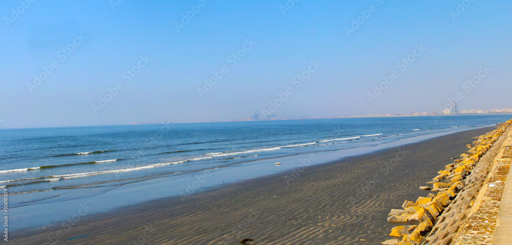 panorama of seaview karachi. panorama of do darya wall karachi. A ...