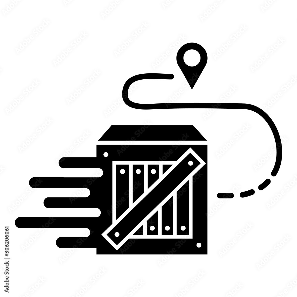 Parcel tracking icon. Simple illustration of parcel tracking vector ...