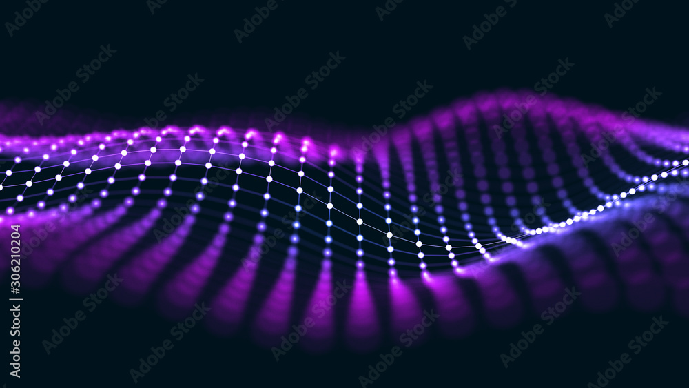 Computer geometric digital connection structure. Business inteligence ...
