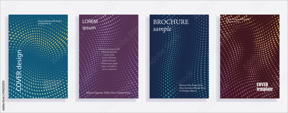 Minimalistic cover design templates. Set of layouts for covers of books ...