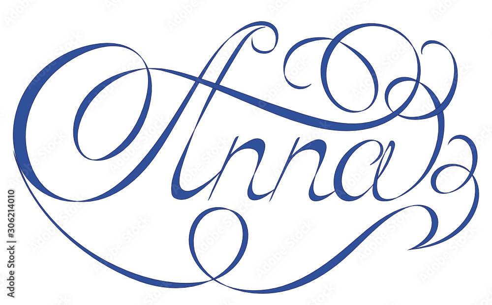 Name Anna, made in the vector for use in various purposes, from ...