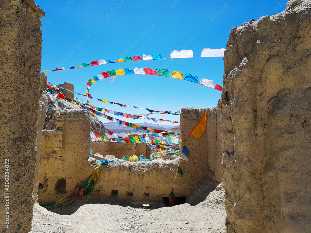 Ancient Tholing Monastery, Tibet. Ruins of ancient capital of Guge ...