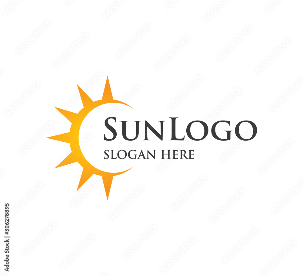 sun vector logo concept icon design template Stock Vector | Adobe Stock