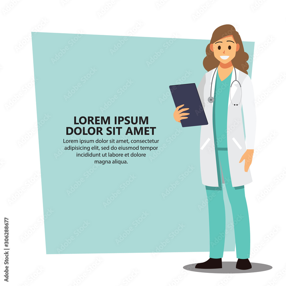 doctor background, healthcare Providers , Vector illustration cartoon ...