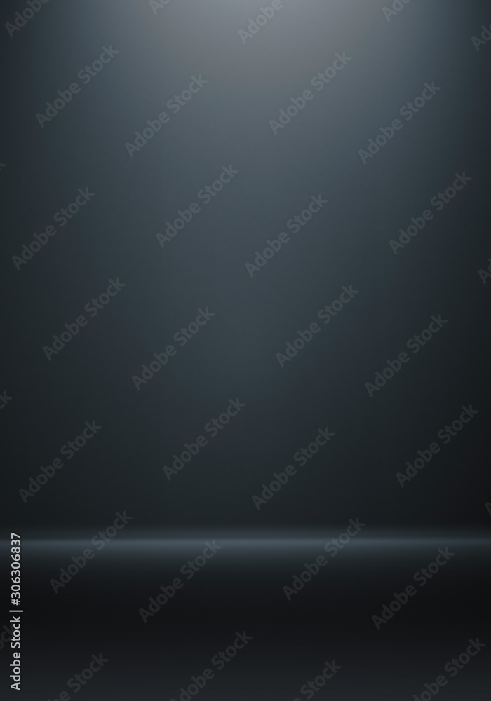 3D Illustration. Seamless grey studio gradient background for product ...