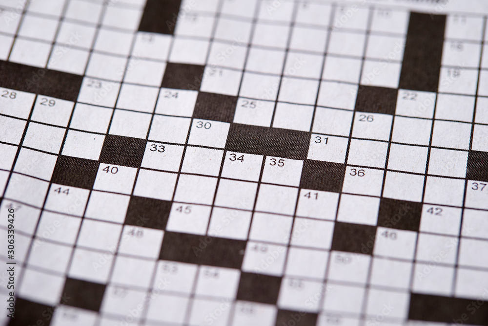 Blank crossword puzzle sheet background Stock Photo | Adobe Stock