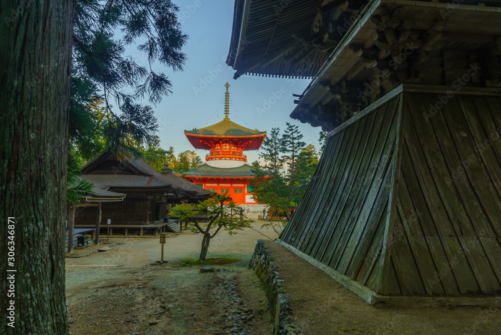Danjo Garan Sacred Temple Complex, in Mount Koya (Koyasan) Stock Photo ...