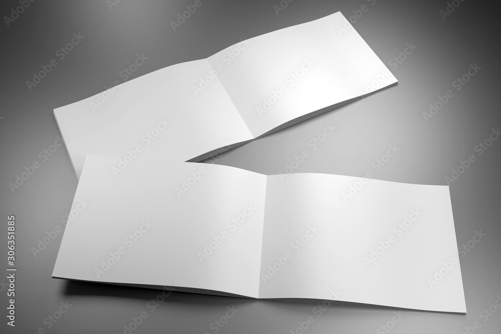A4/ A5 brochure mockup - pages inside - 3D rendering Stock Illustration ...