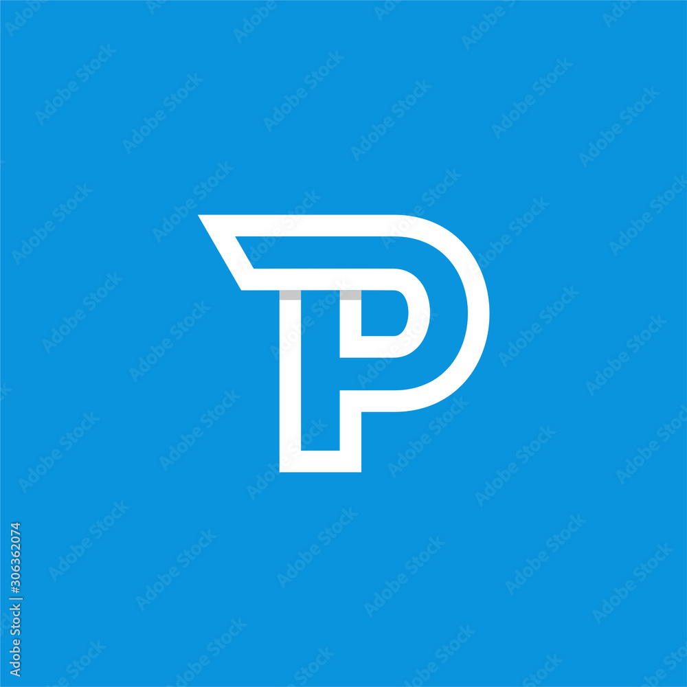 Vector Logo White Wing Letter P Stock Vector | Adobe Stock
