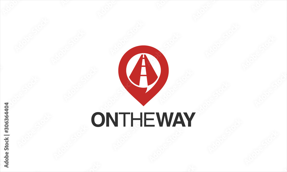 Combination logo from maps and the way logo design concept Stock Vector ...