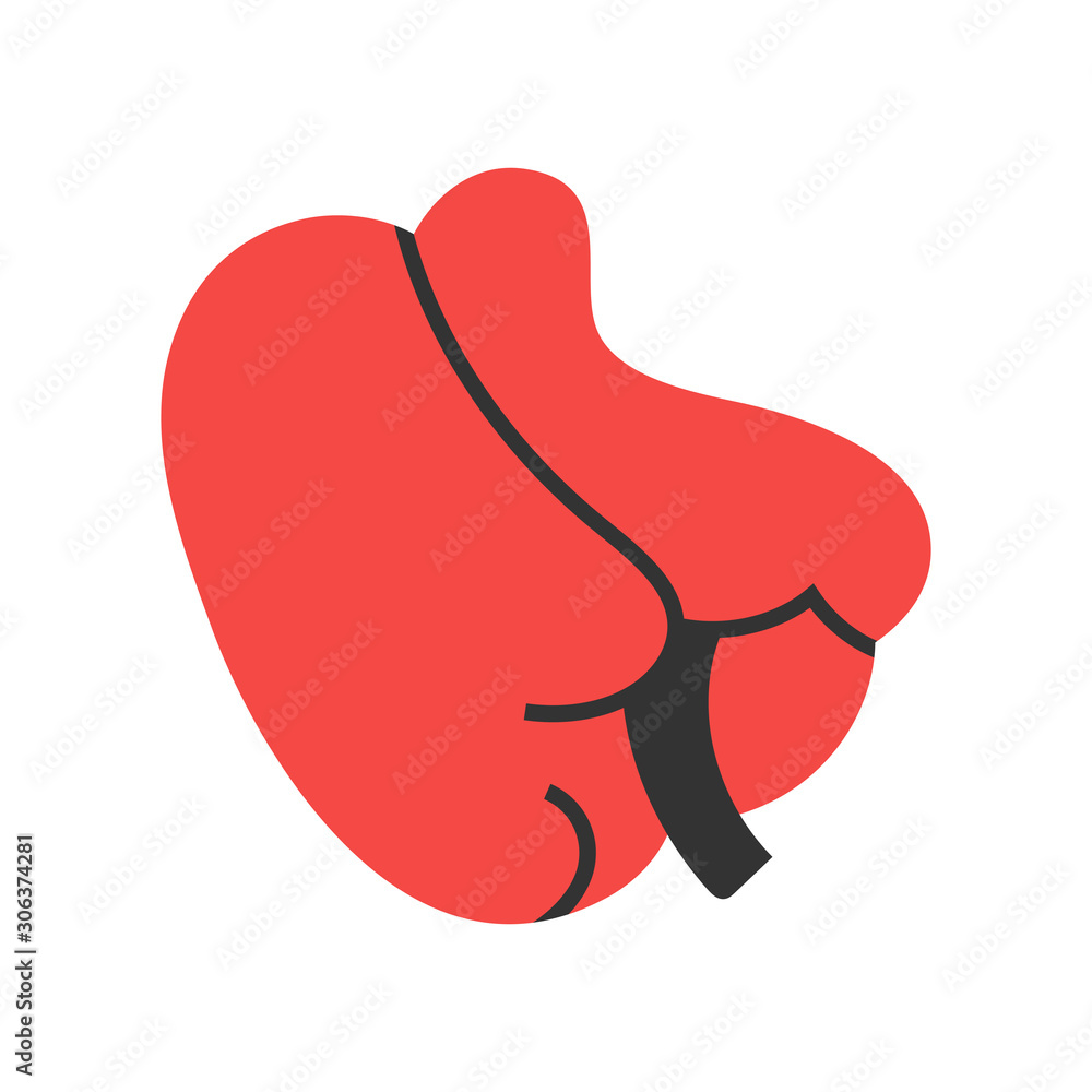 Red bell sweet paprika pepper vegetable, simpe isolated hand drawn ...