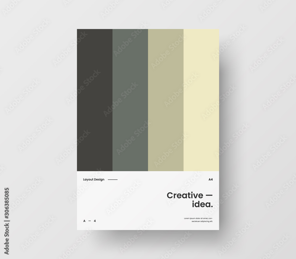 Amazing business presentation vector A4 vertical orientation front page ...