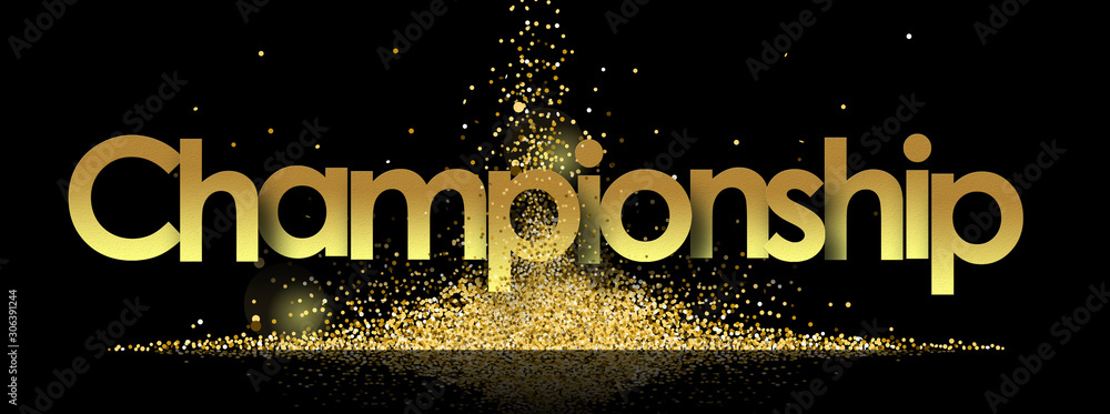 Championship in golden stars background Stock Photo | Adobe Stock