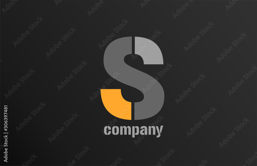 letter s alphabet icon logo shape for business company design Stock ...