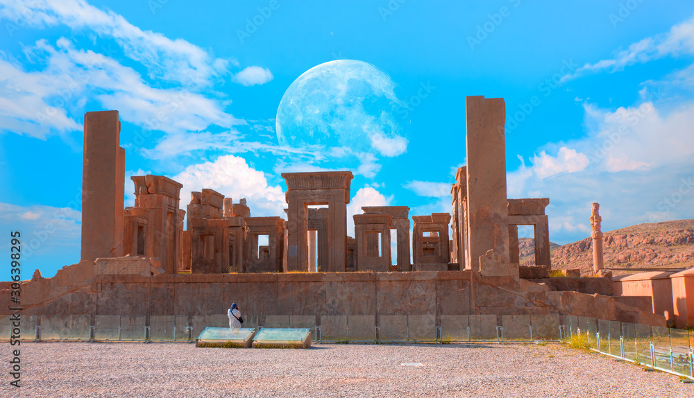 The palace of Xerxes at Persepolis - Persepolis, an ancient capital of ...