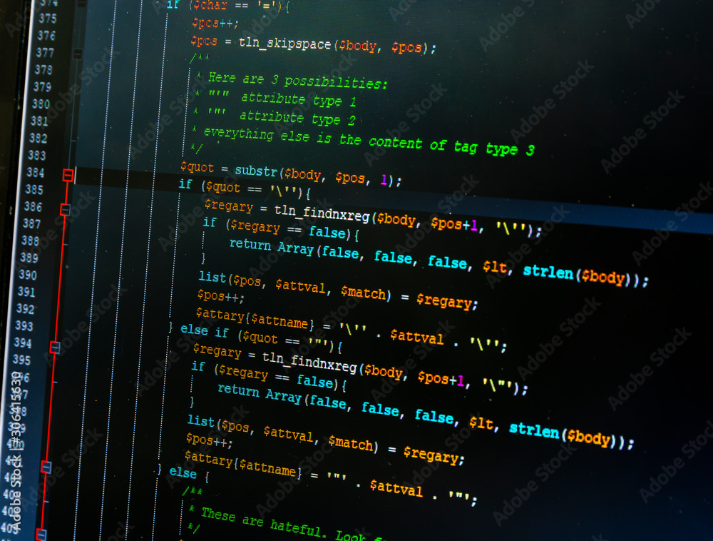 The program for editing the source code of the website - part of the ...