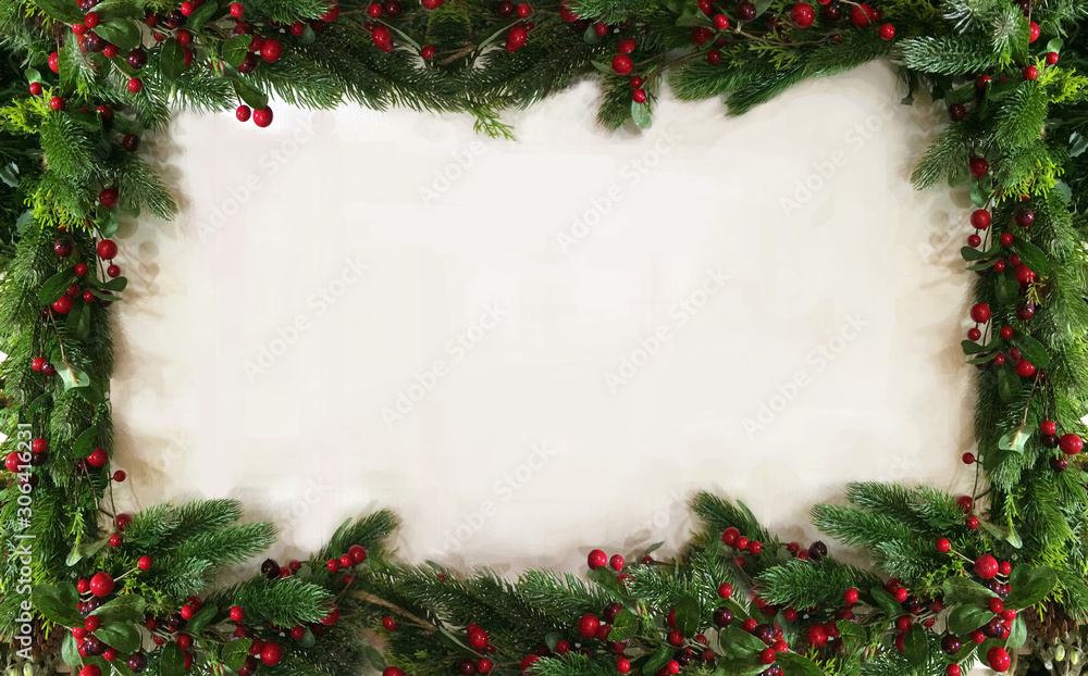 Christmas Card Borders Red