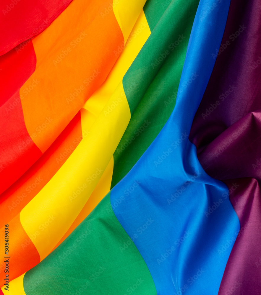 Rainbow flag background Stock Photo | Adobe Stock
