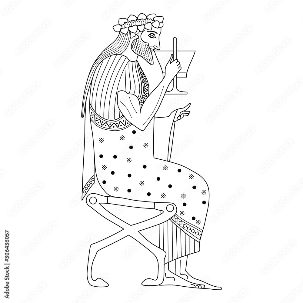 Dionysus Greek God Drawing