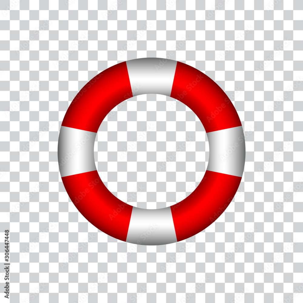 Poster Lifebuoy, isolated on transparent background, vector ...