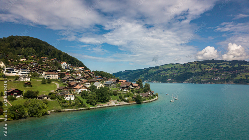 Faulensee Luftaufnahme Stock Photo | Adobe Stock