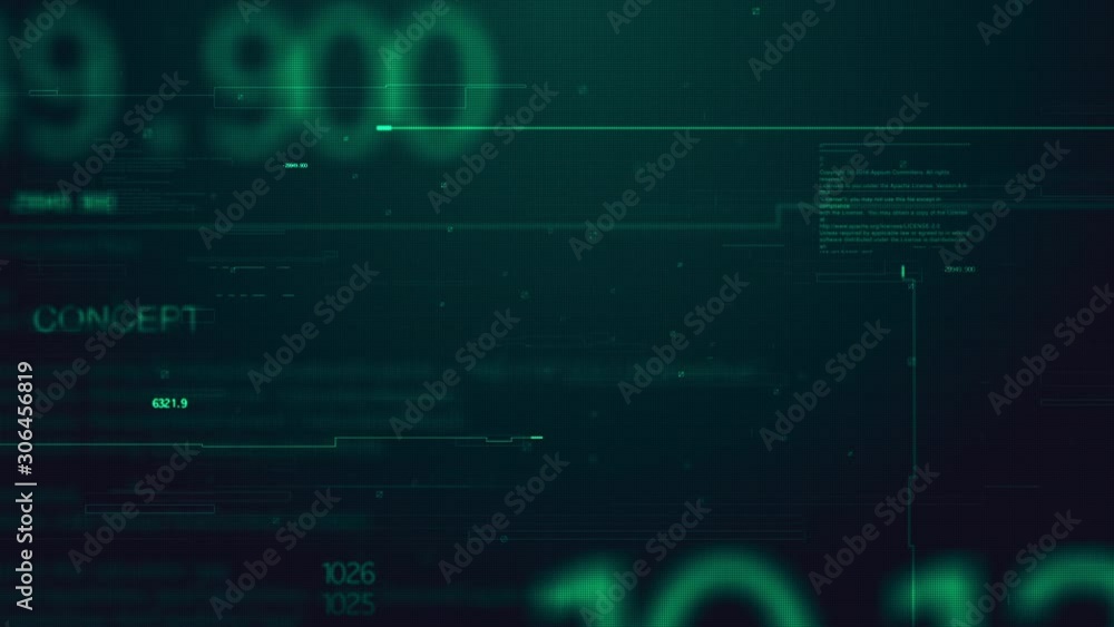 Stock market business data visualization, in a 3D space, showing pie ...