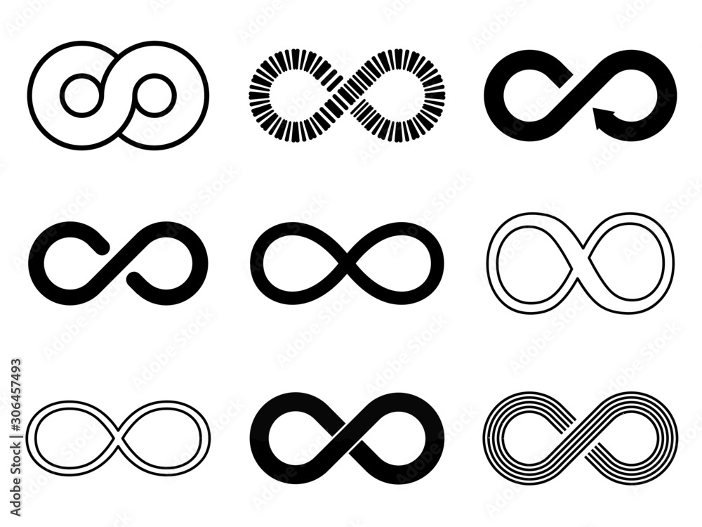 Infinity illustration set Stock Vector | Adobe Stock